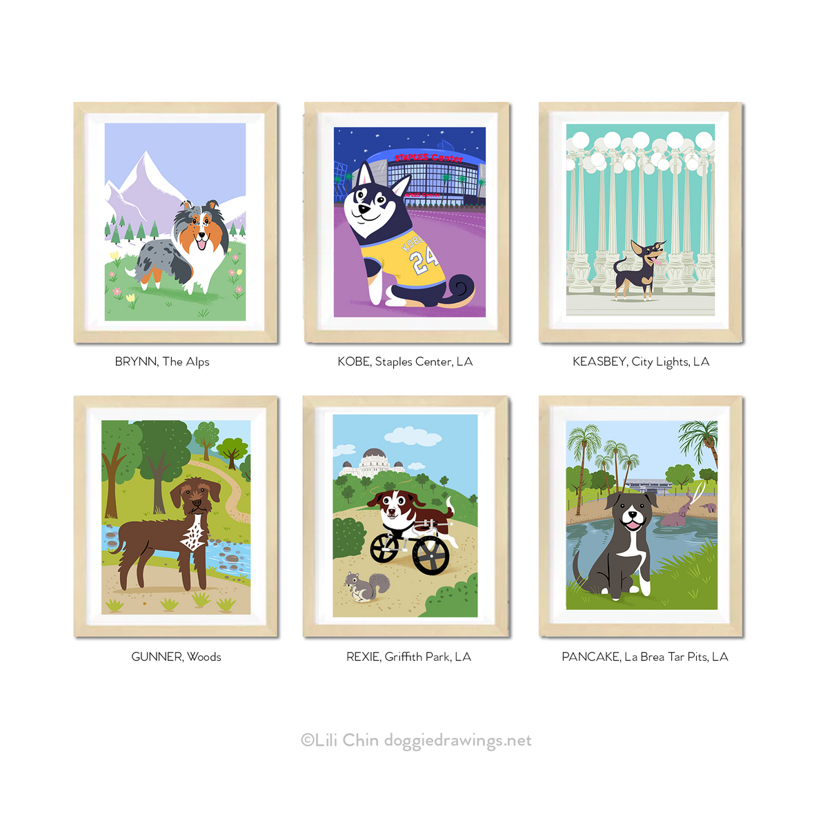Get a CUSTOM PET PRINT with LANDSCAPE by Lili Chin – Lili Chin Art Inc